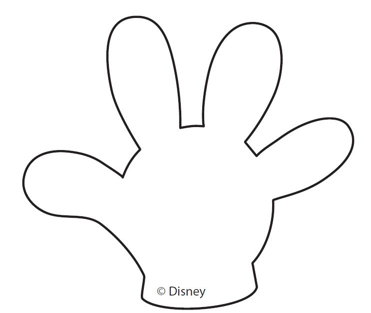 Mickey Mouse Hand Template - Collage Template
