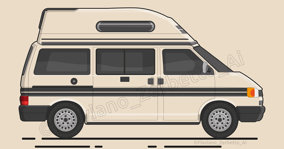KombiT1: VW T4 @carriethecampervan Flat Design
