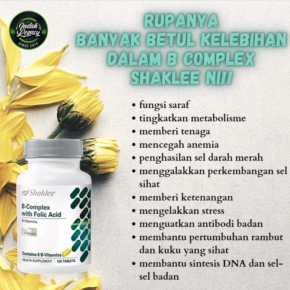 Amalkan Pengambilan B Complex Shaklee Untuk Kecantikan Kulit Muka