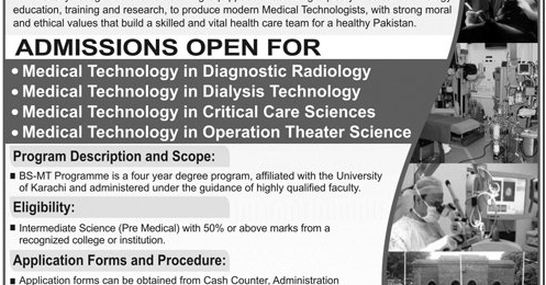 LNMC Liaquat National Hospital & Medical College Admission 2016 Online ...