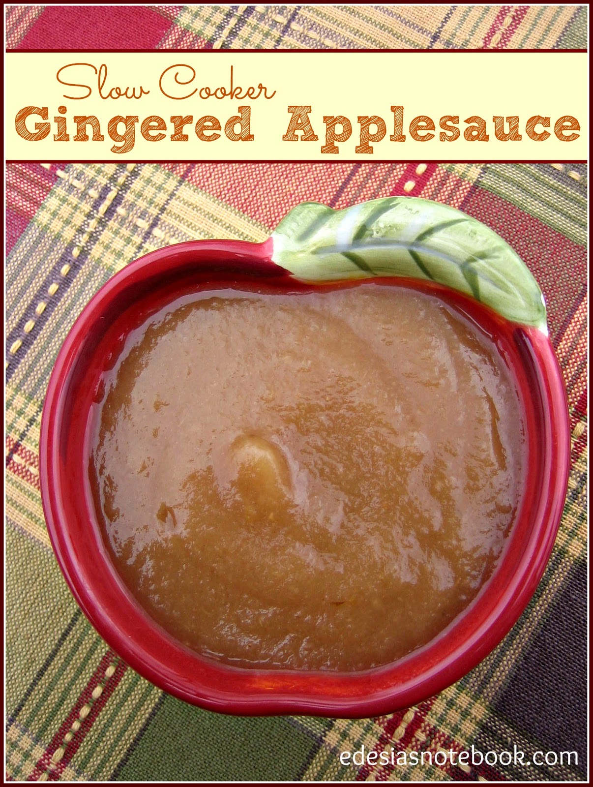SRC: Slow Cooker Gingered Applesauce ~ Edesia's Notebook