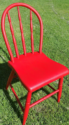Painted Red Chair | Redo It Yourself Inspirations : Painted Red Chair