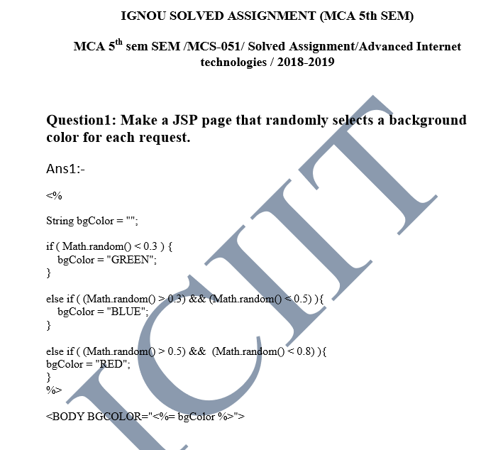 IGNOU DYNAMIC SOLVER: 2018