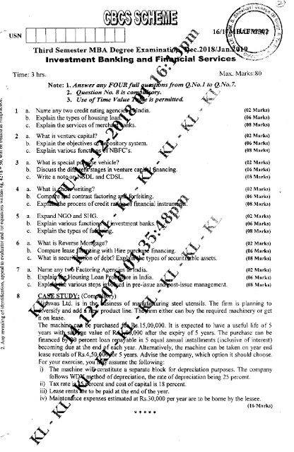 Visvesvaraya Technological University MBA (CBCS) Third Semester 16 ...