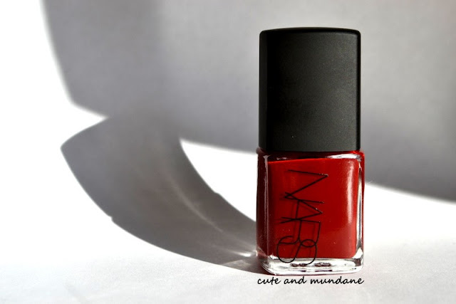 Cute and Mundane: NARS Jungle Red nail polish review