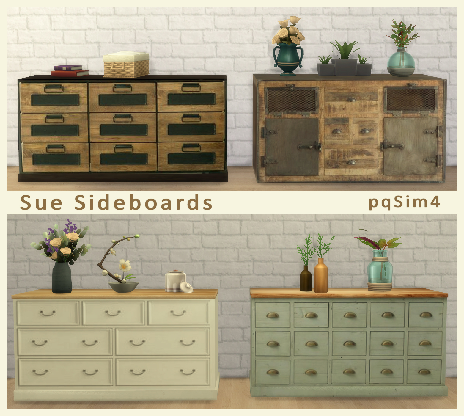 Sue Sideboards. The Sims 4 Custom Content.