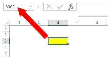R1C1 Reference Style in Excel
