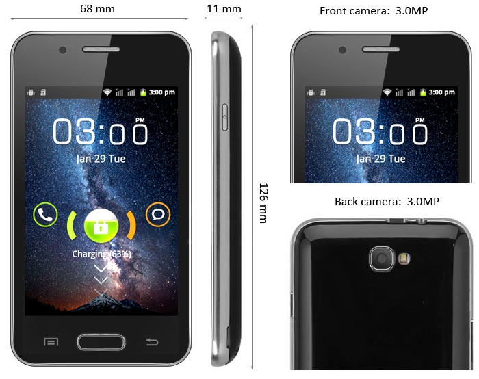 Smarth Phone Android 2.3 TV Analógica Tela de 1GHz - Imports Variedades