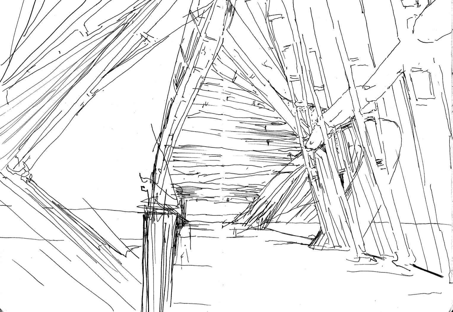 Urban Sketchers Seattle: Helix Bridge, a few months late