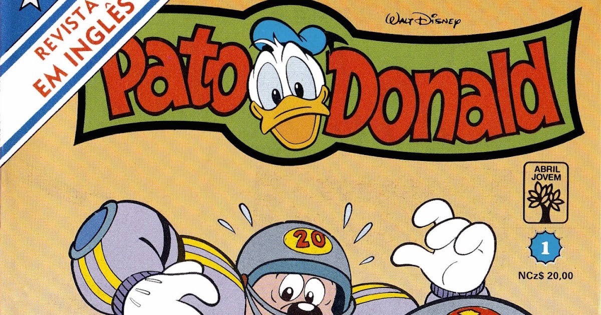 ROCK & QUADRINHOS SCANS: PATO DONALD EM INGLÊS 1(ED.ABRIL)-JANEIRO DE 1990