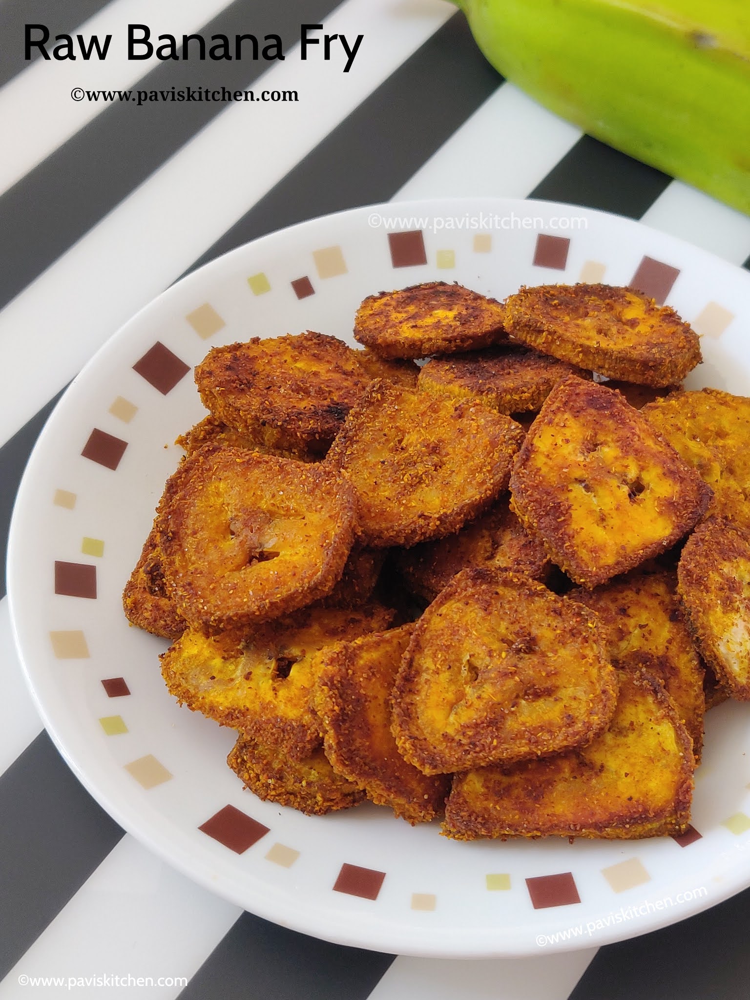 Raw banana fry recipe | Vazhakkai fry recipe | Vazhakkai varuval recipe ...