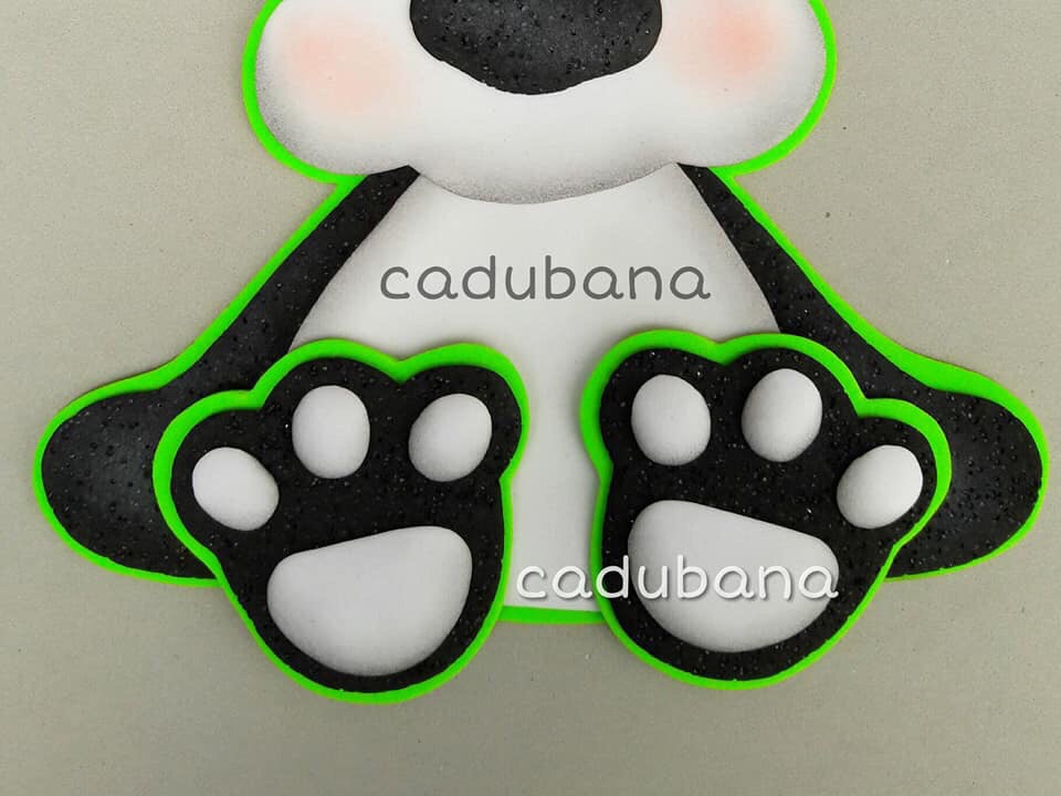 Eu Amo Artesanato: Urso Panda em Eva com Molde
