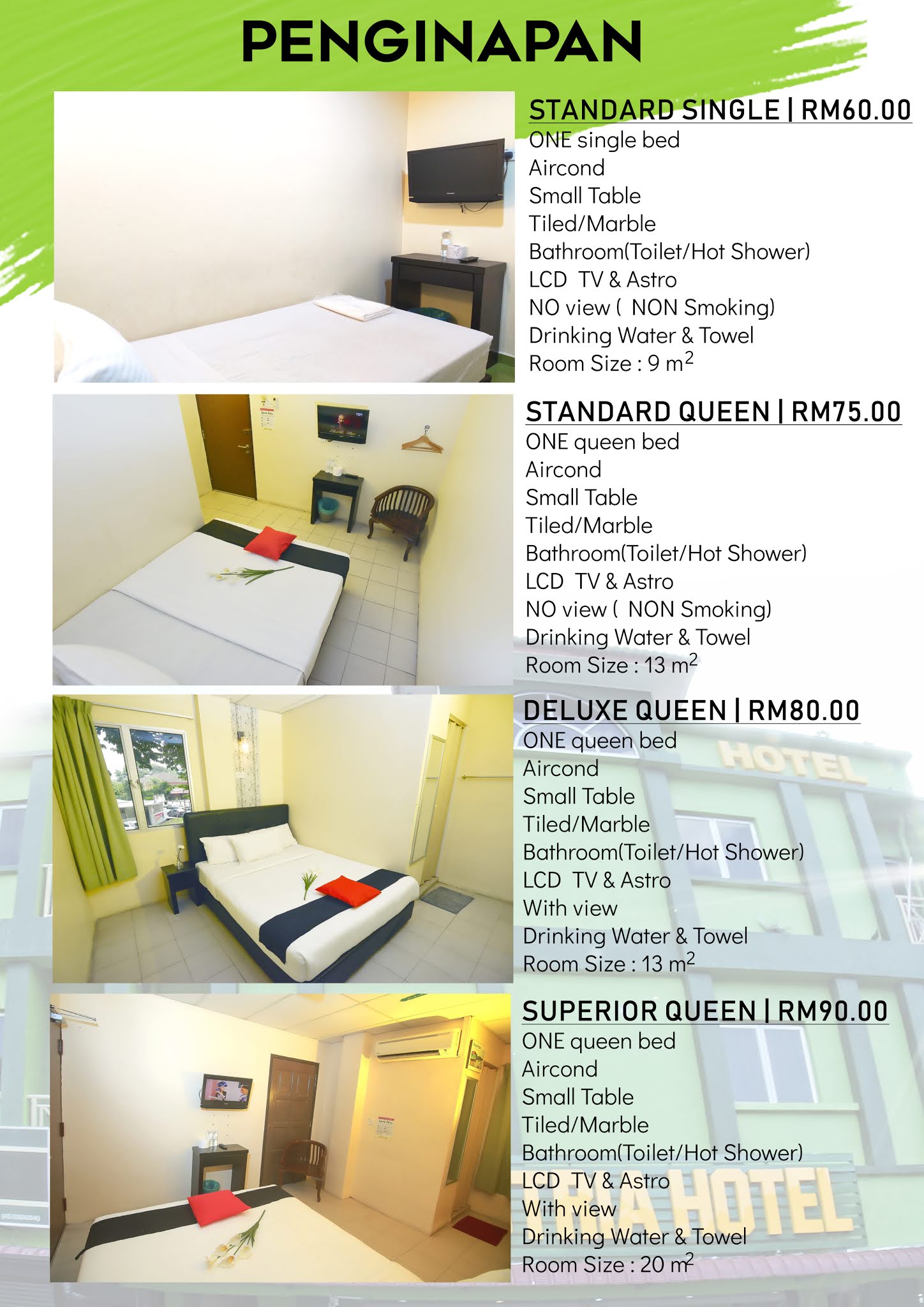 Kedah Discovery : BILIK HOTEL DEWAN SEMINAR SUNGAI PETANI