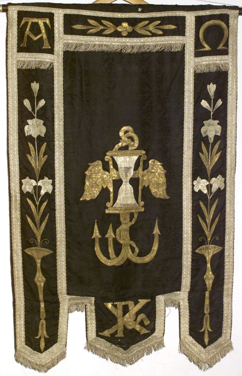 Funerary Processional Banners with Memento Mori ~ Liturgical Arts Journal