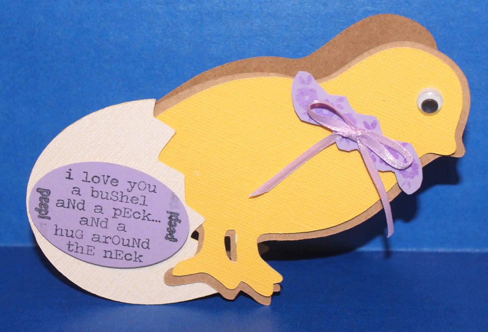 Created by Sunshine HoneyBee: Chick Shaped & Egg Easter Card