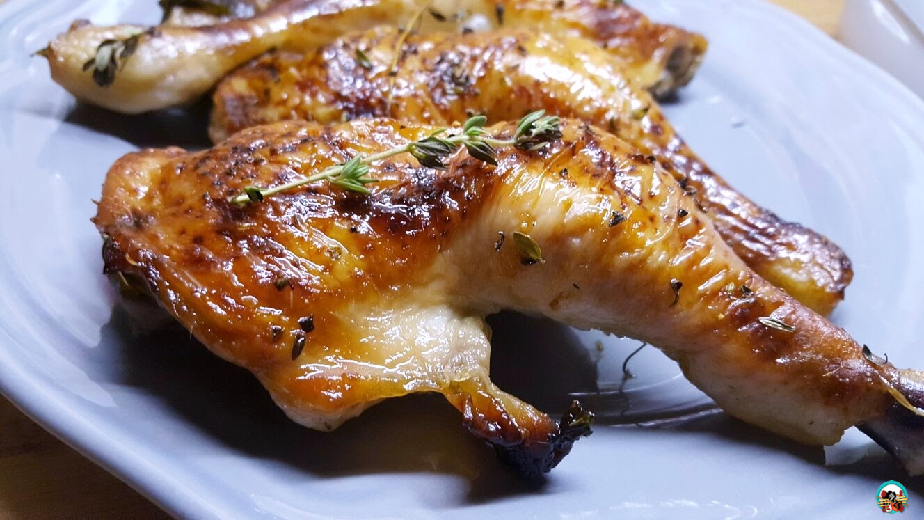 Piernas de pollo asadas - ¡Huele Bien!