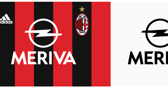 Football teams shirt and kits fan: AC Milan 2003/04 'Opel Meriva ...