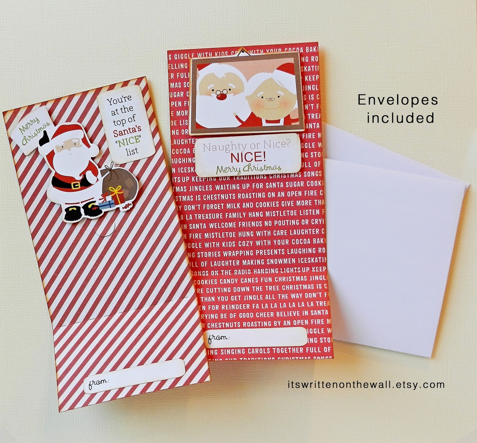 It's Written on the Wall: Santa's Christmas Gift Card Holder-Perfect ...
