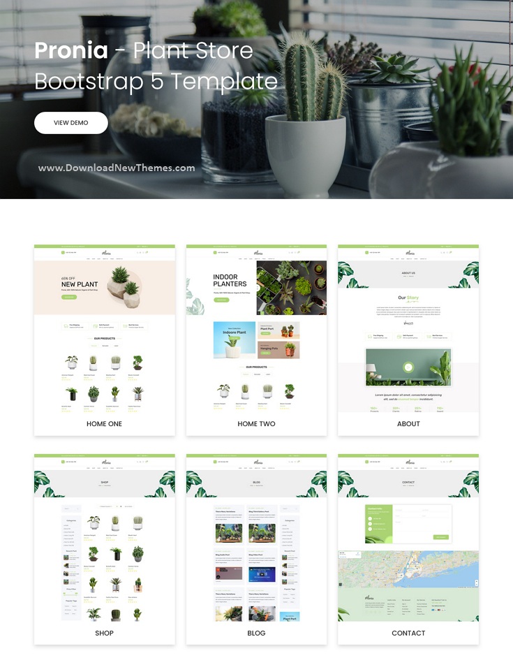 Pronia Plant Store Bootstrap 5 Template Review - Download New Themes