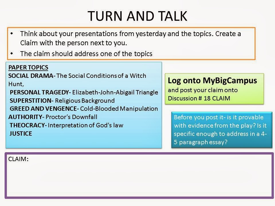 Quinn English: How To Write A Claim for the Literary Analysis of "The ...