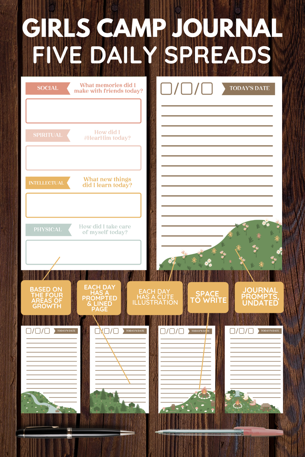 Printspiration: girls camp journal