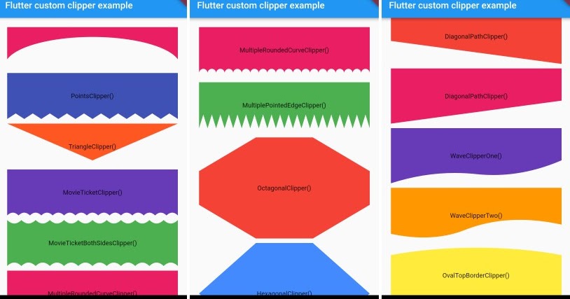 Flutter custom clippers to help you achieve various custom shapes ... Flutter custom clippers to help you achieve various custom shapes ...