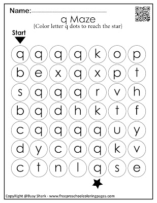 Letter Q "10 free Dot Markers coloring pages"