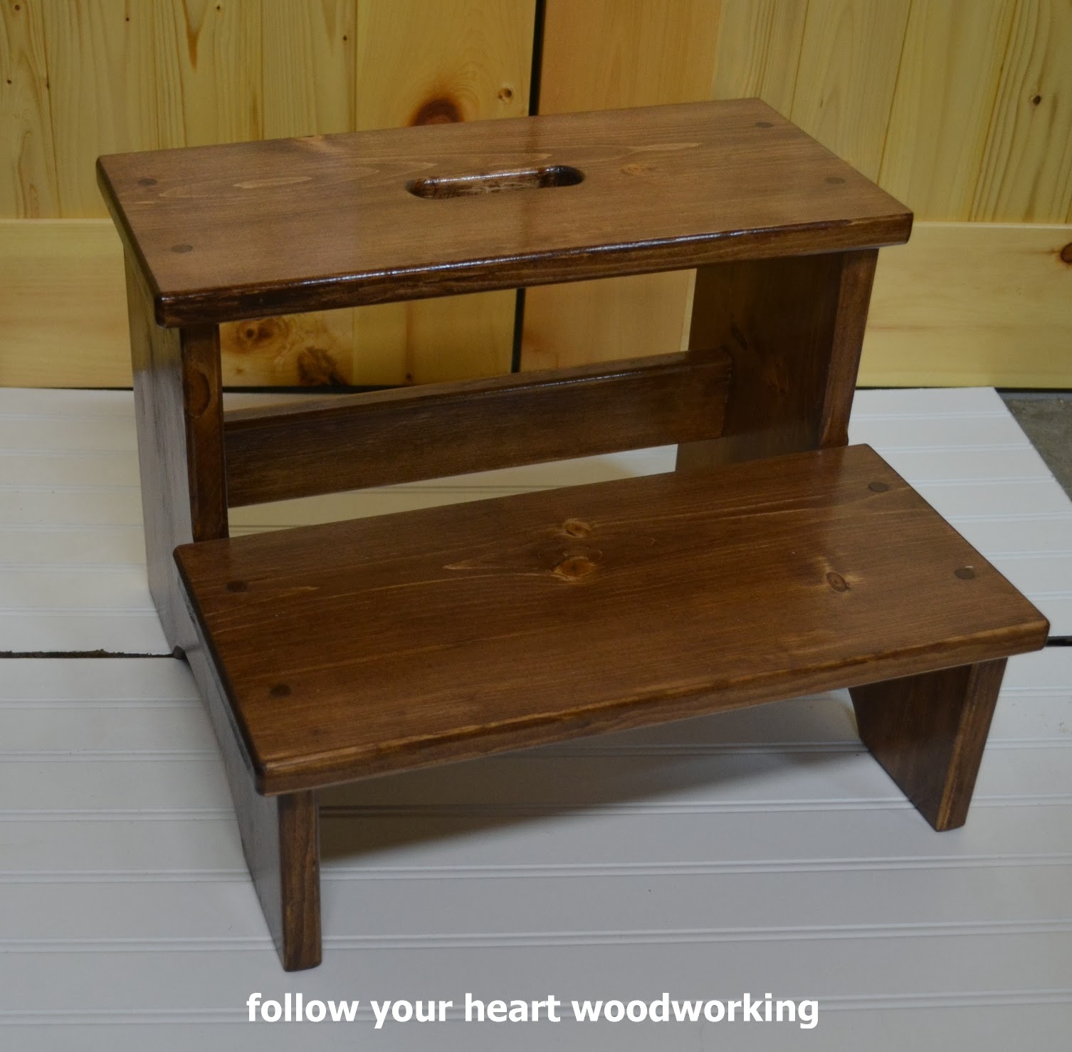 follow your heart woodworking: Building and Finishing a Step Stool - Part 2