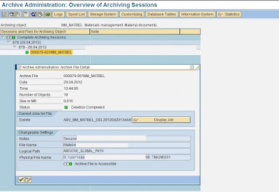 SAP ABAP Central: Step-by-Step Archiving of Material Documents