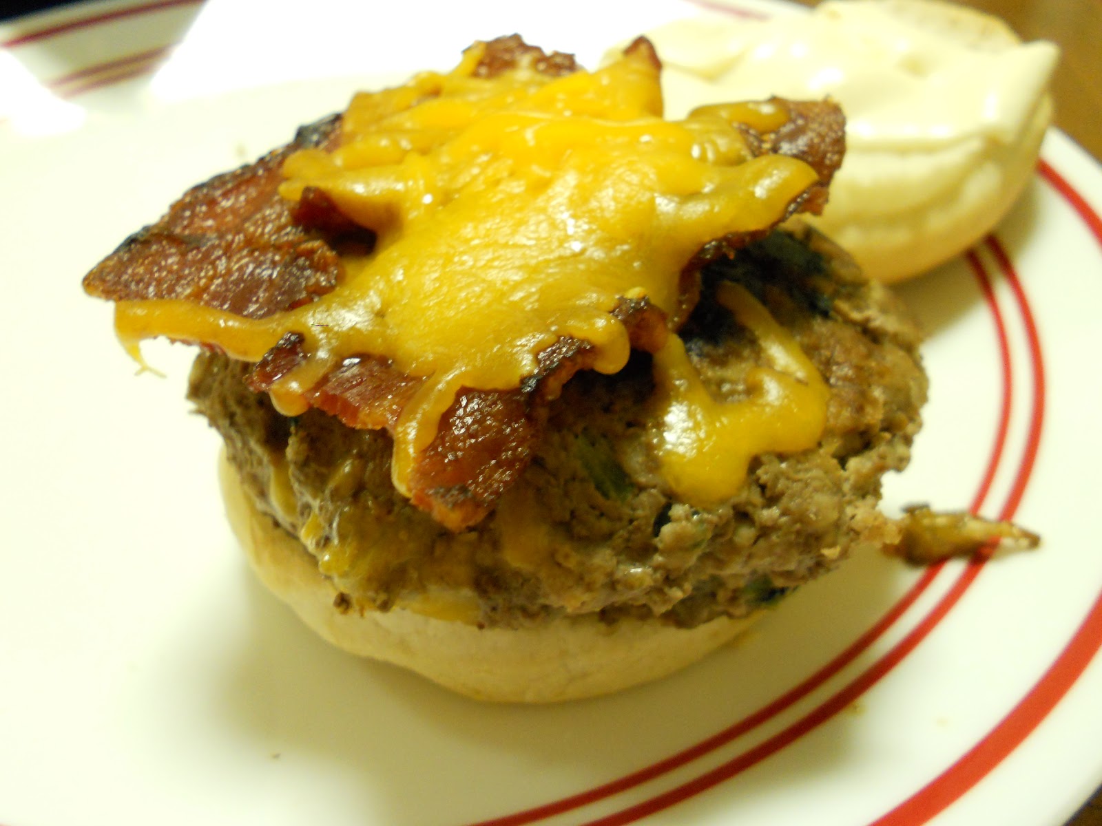 Fantastical Sharing of Recipes: Jalapeno Bacon Cheddar Cheese Burgers