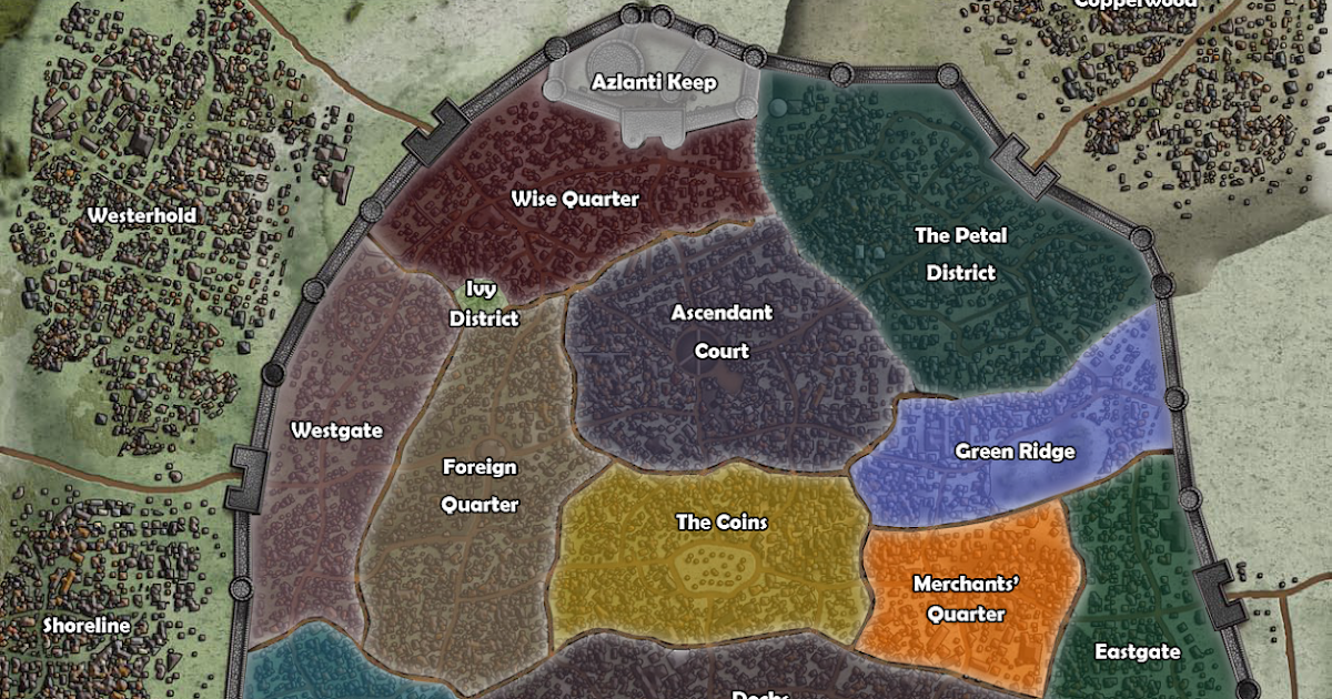 Critical Fiasco: Custom colored Absalom map.