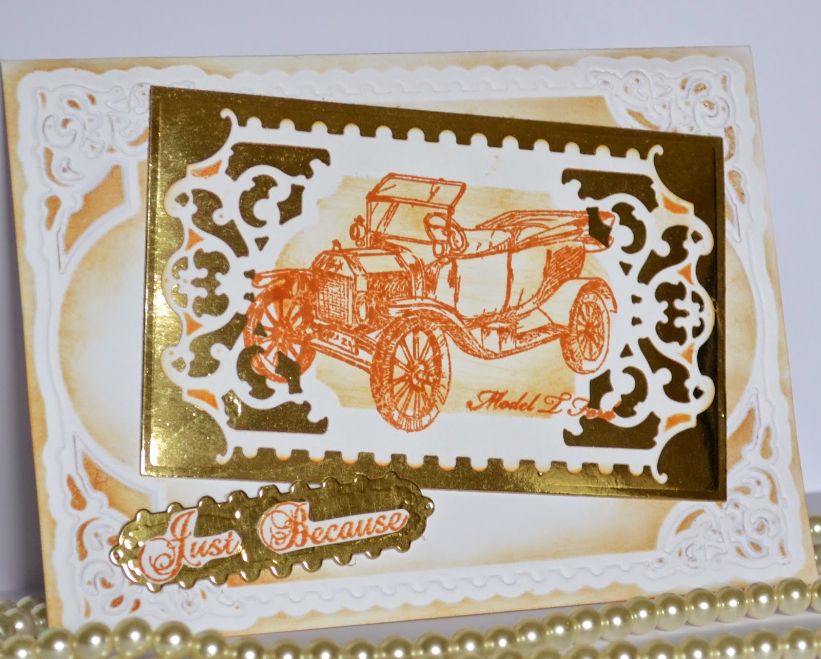 KINGDOM FOR CRAFTS: HANDMADE CARDS 'VINTAGE CAR'