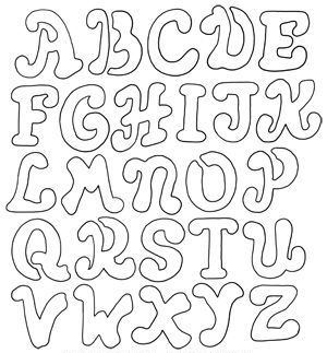 Moldes de letras para mural - Ver e Fazer