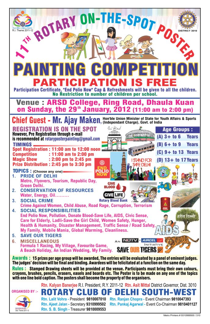 RWABhagidari - RWAs Online News Channel: Painting competition
