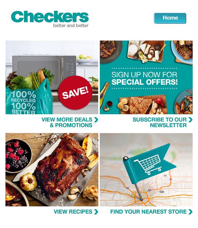 Checkers Valentine Day specials
