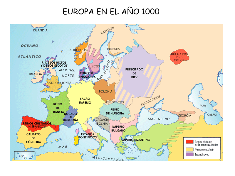 Mapa Mudo Europa Edad Media