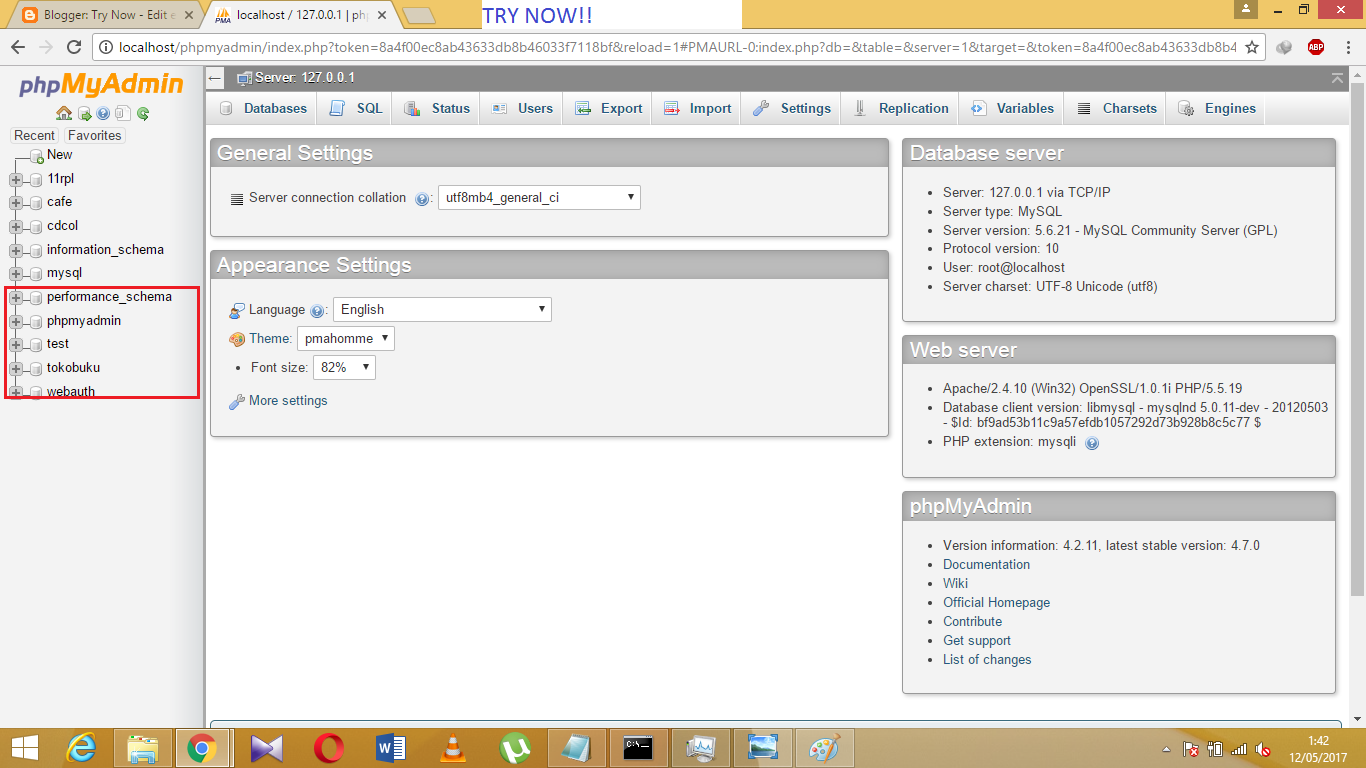 Cara Menghapus DataBase di phpmyadmin - Try Now