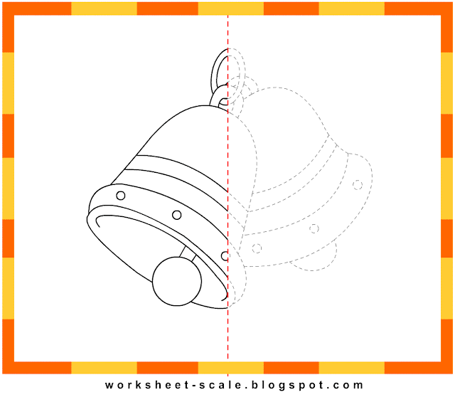 Free Printable Drawing worksheets for kids: Bell worksheet