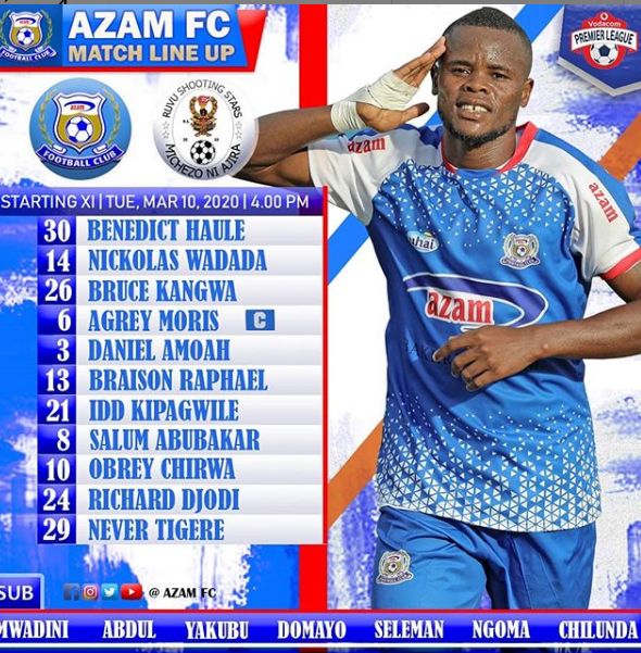 KIKOSI CHA AZAM FC KITAKACHOANZA LEO DHIDI YA RUVU SHOOTING | Soka La Bongo