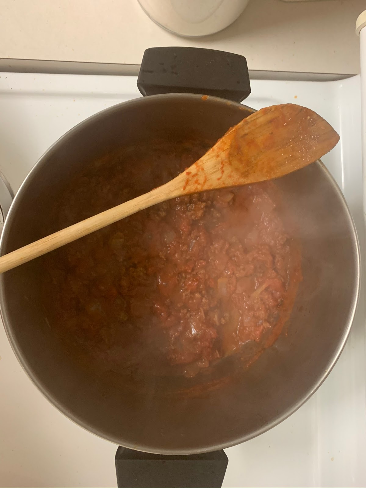 Meat Sauce and Squiggly Pasta