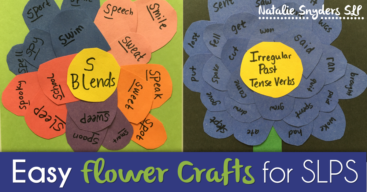 Easy Flower Craft for SLPs