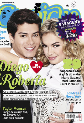 lua blanco diva: Lua Blanco e Arthur Aguiar estampam a capa da Capricho