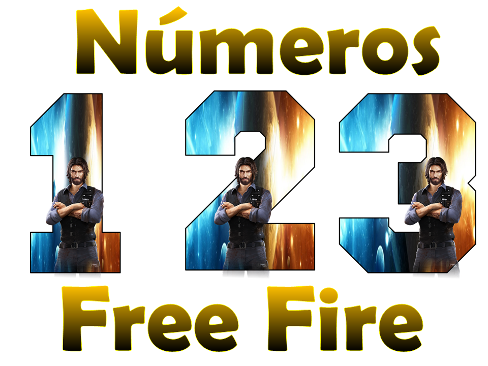 Kits imprimibles gratis : Números para imprimir Free Fire