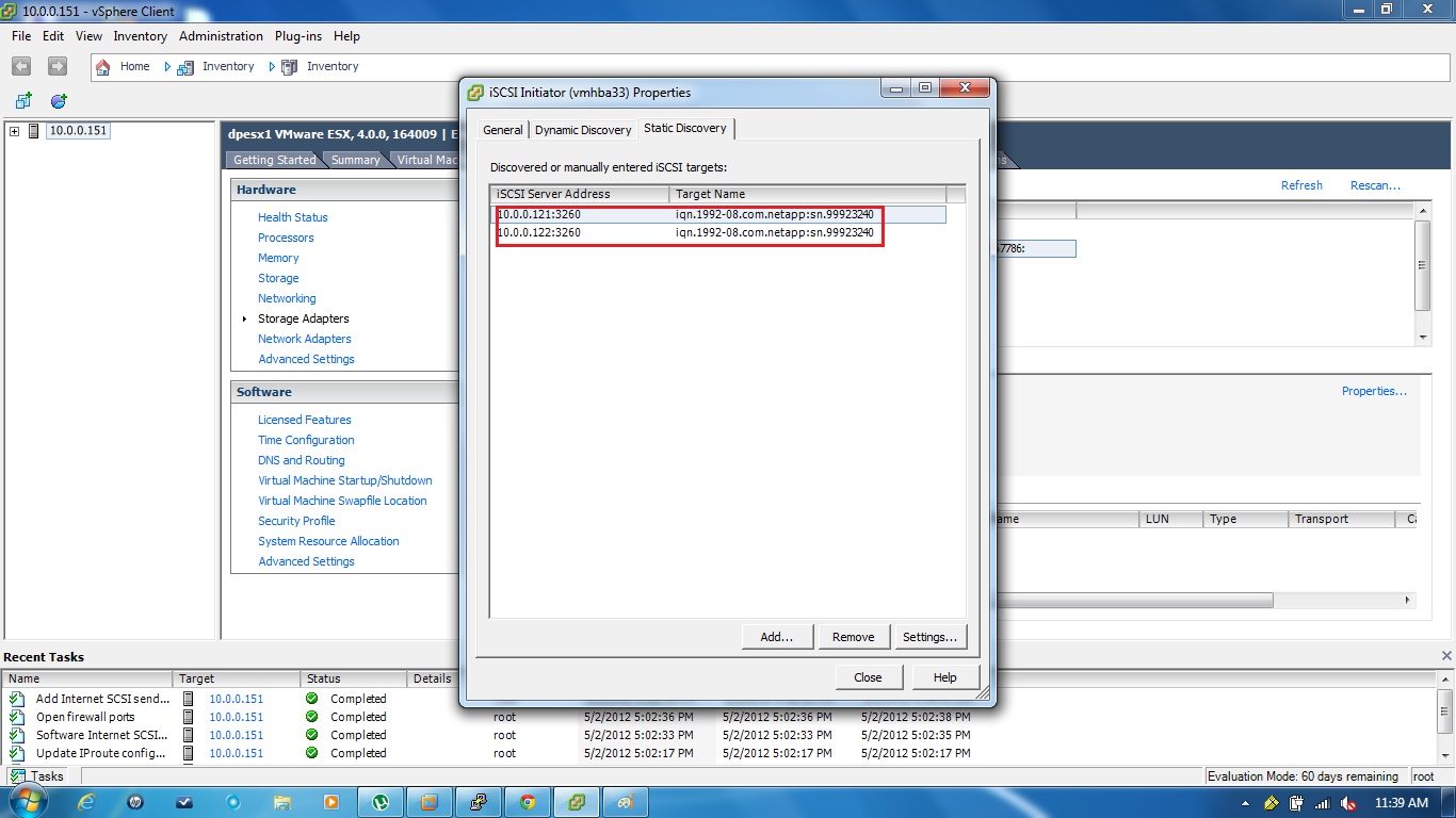 Remote Infrastructure Management: How to add the NetApp LUN to VMware ESX Server Data Store