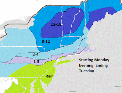 Weather Willy's Weather: Sunday PM: Snowfall Projections For Monday ...