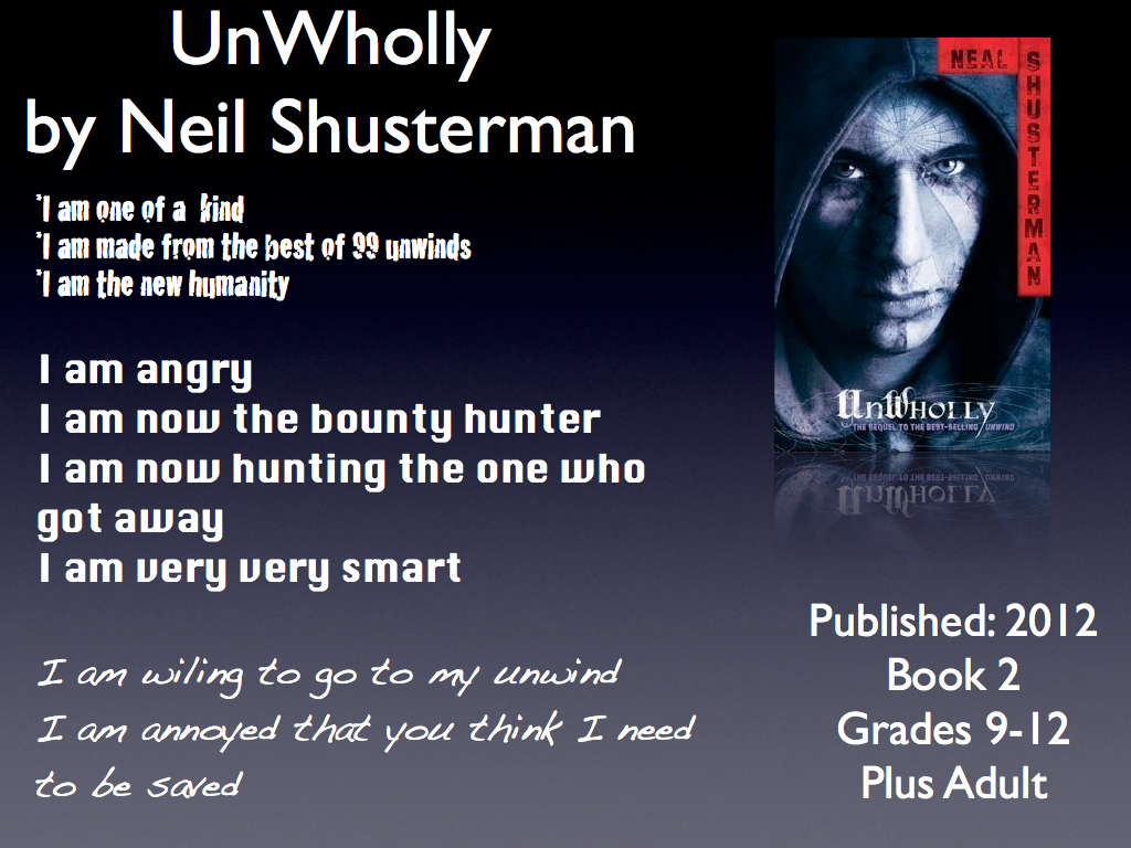 Young Adult Reading Machine: UnWholly by Neil Shusterman