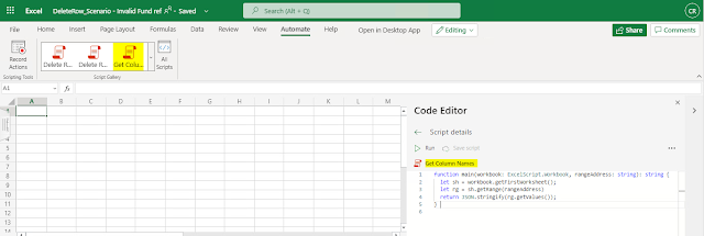 Ax Technical: How to use Excel Office Scripts in Power Automate