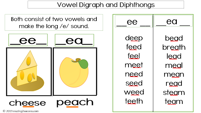Reading2success: Vowel Digraphs and Diphthongs