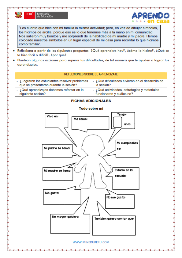 Actividad de aprendizaje N° 03 de tutoria | Aprendo en casa ...