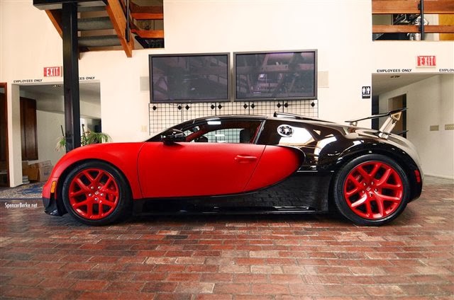 The Gear Shift: Unique Matte Red Bugatti Veyron Grand Sport Vitesse For ...